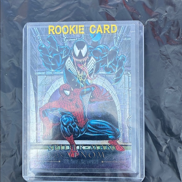 Marvel | Other | Marvel Spiderman Vs Venom Rookie Card Red Blue Black ...